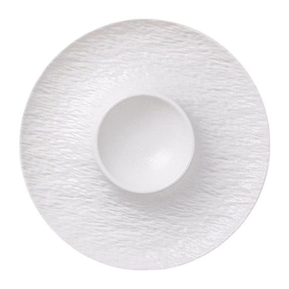 Dualoai Ceramic Divided Snack Plate Dumpling Plate for Home Charcuterie ...