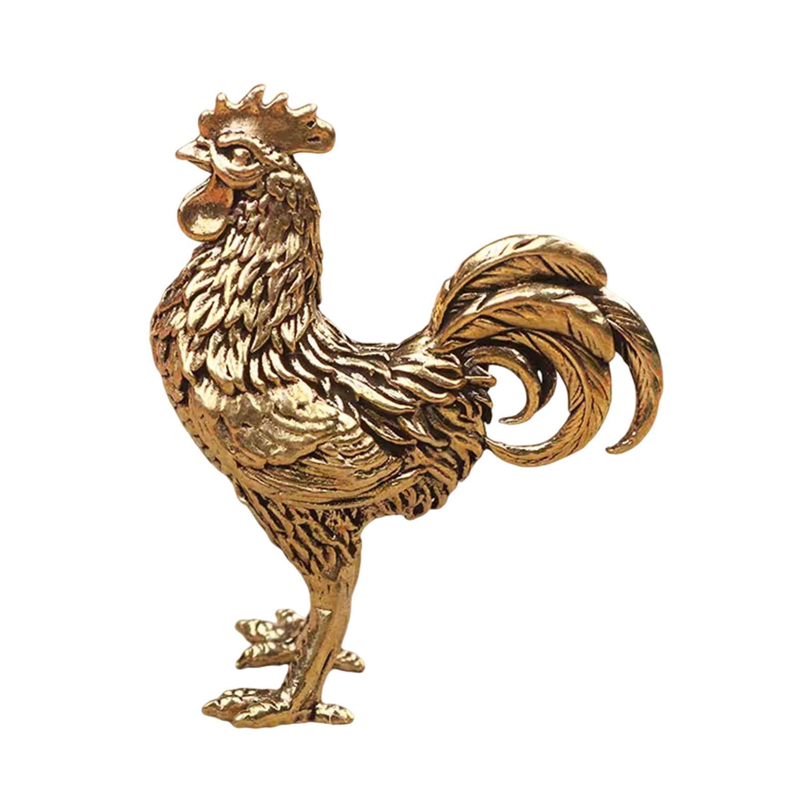 Dualoai Chicken Statue Animal Sculpture Collection Decorative Crafts ...