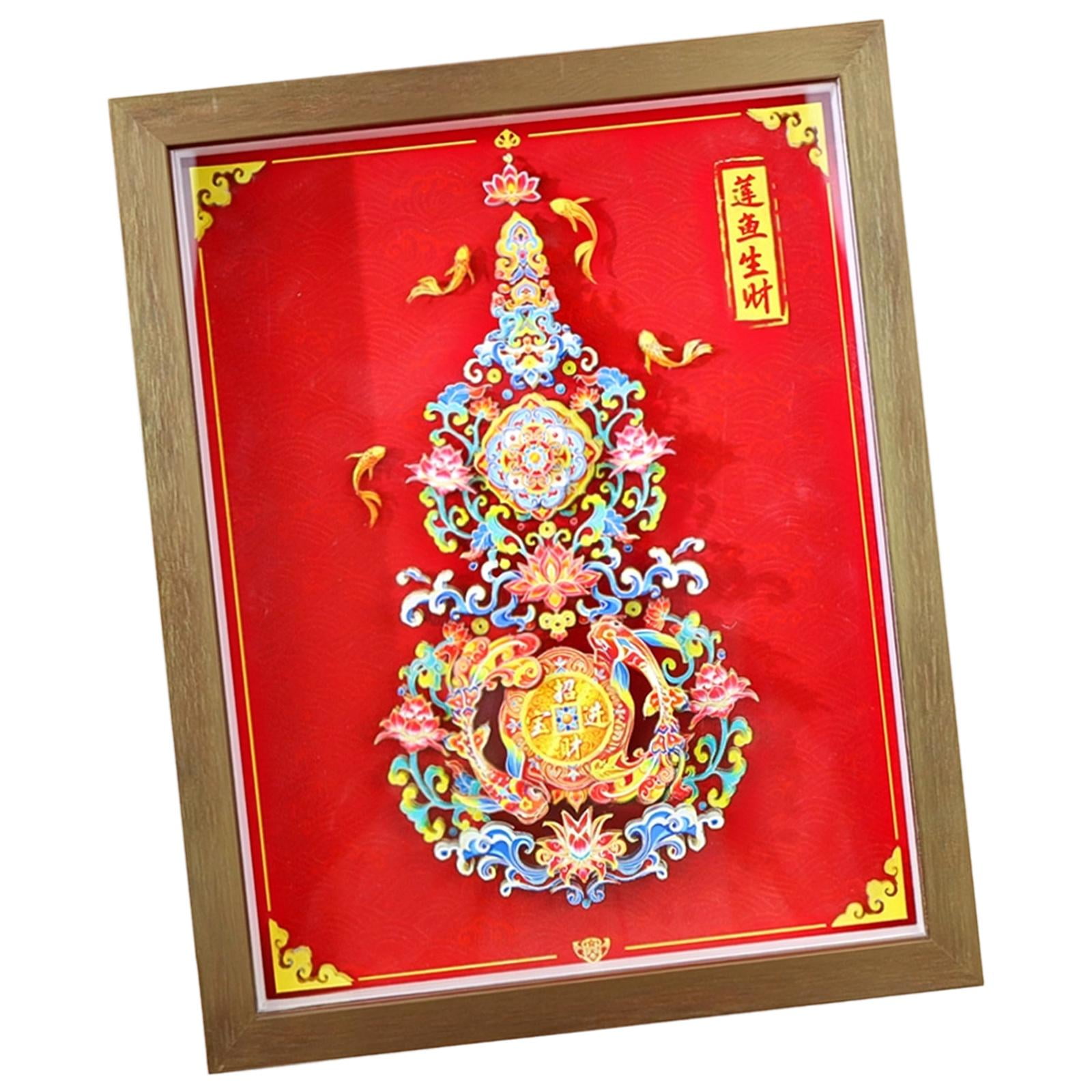 Dualoai Chinese New Year DIY Papercraft Art Gifts Ornament for Desk ...