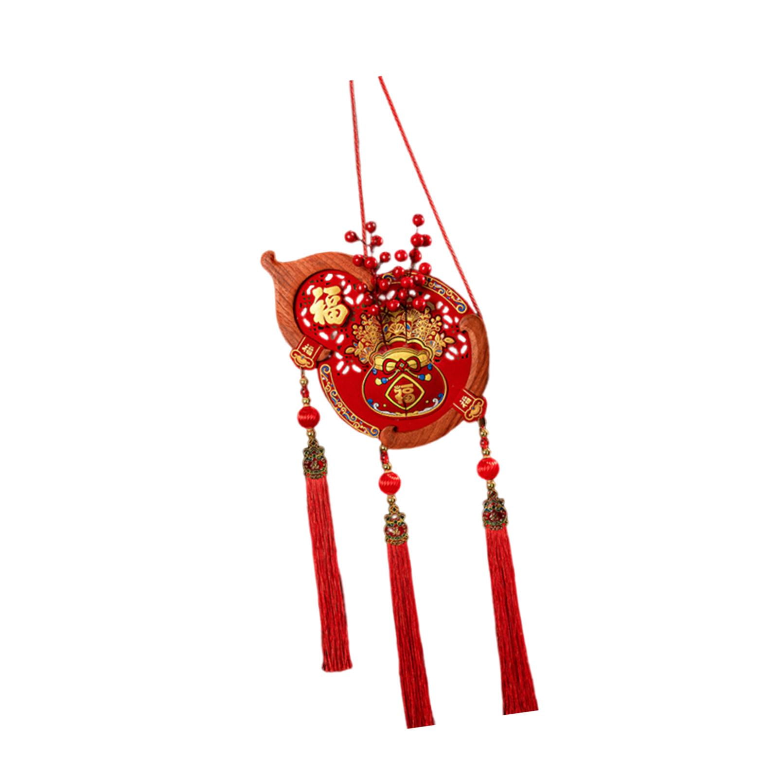 Dualoai Chinese New Year Hanging Decoration Pendant Fu Character with ...