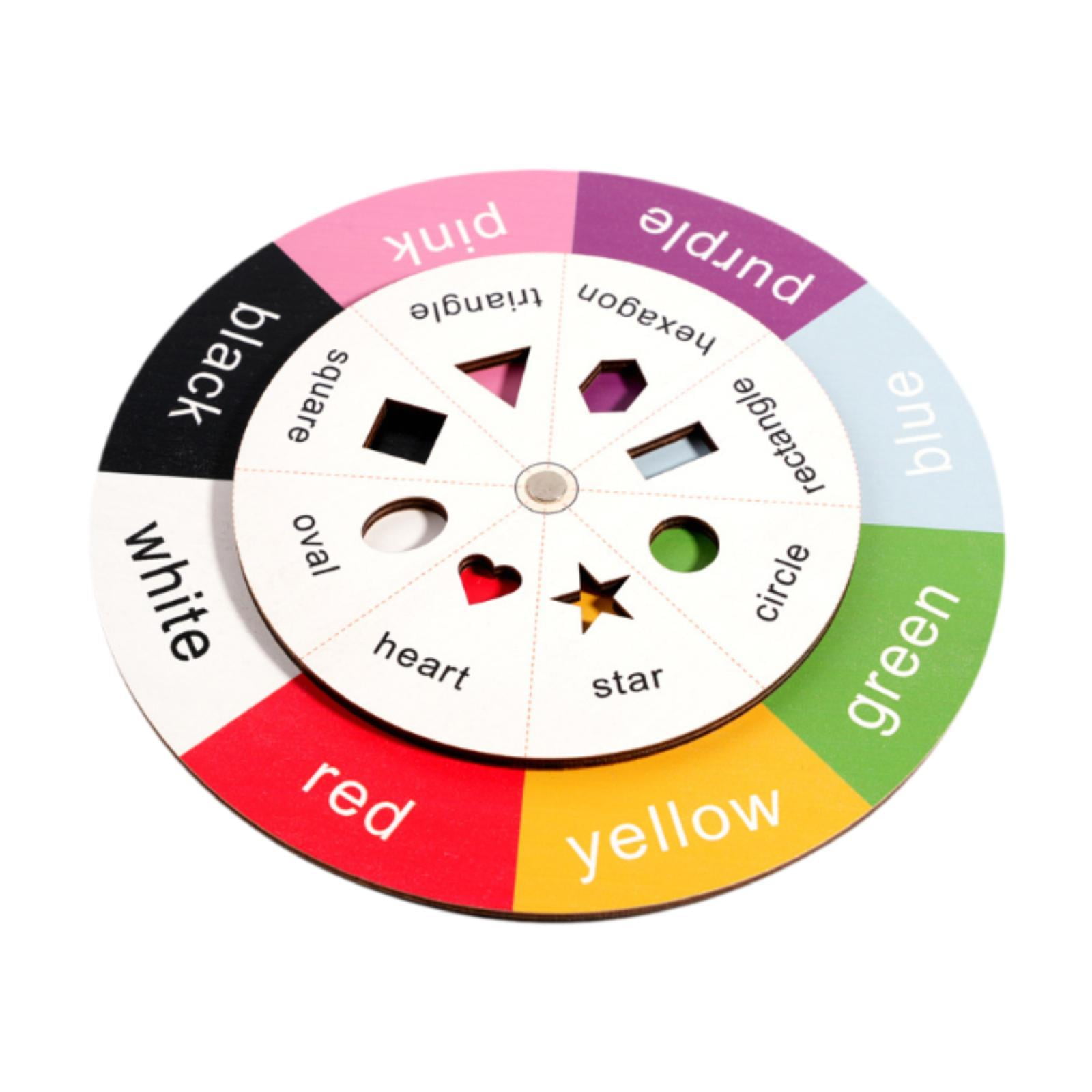 Dualoai Color Shape Sorter Birthday Gift Turntable Wheel for Classroom ...