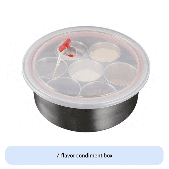 Dualoai Combination Seasoning Box Easy to Clean Surface Spice Organizer ...