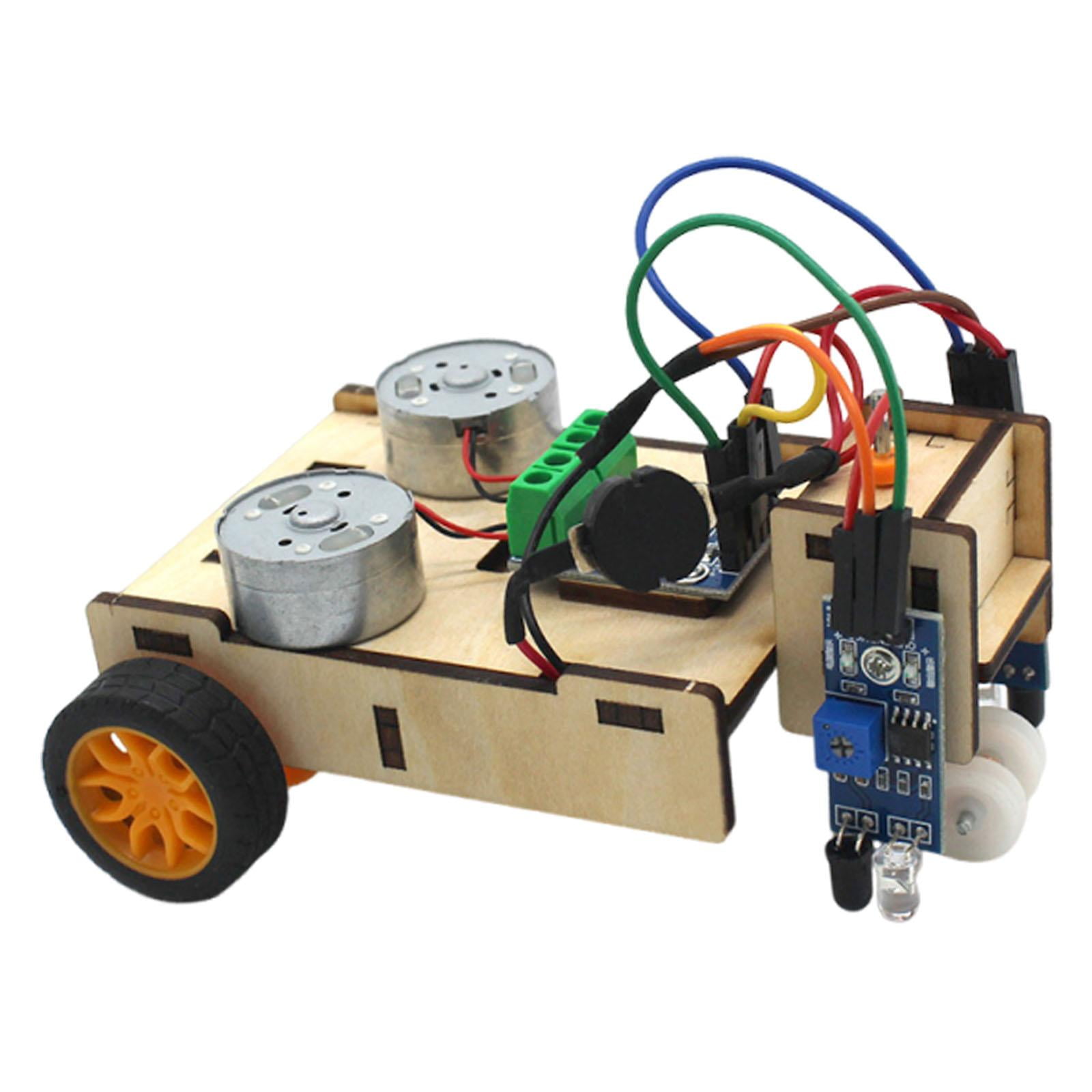 Dualoai DIY Line Tracking Robot Car Kit 4.3x3.5x2.4inch Professional ...