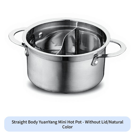 Dualoai Divided Hot Pot Ramen Pot Flat Bottom Korean Ramen Pot Works on ...