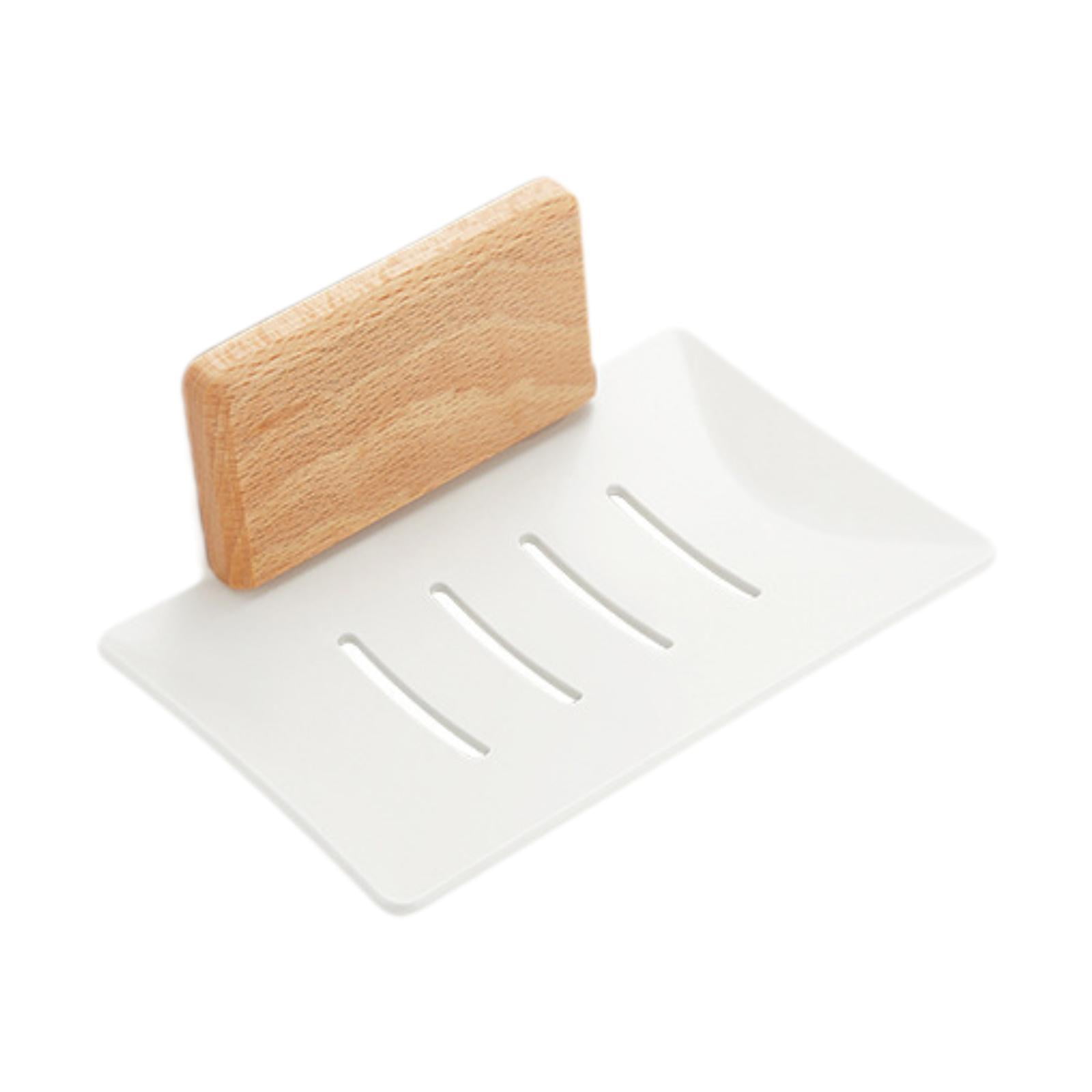 Dualoai Drainable Soap Dish Tray with Drainer, Metal, Easy to Clean ...