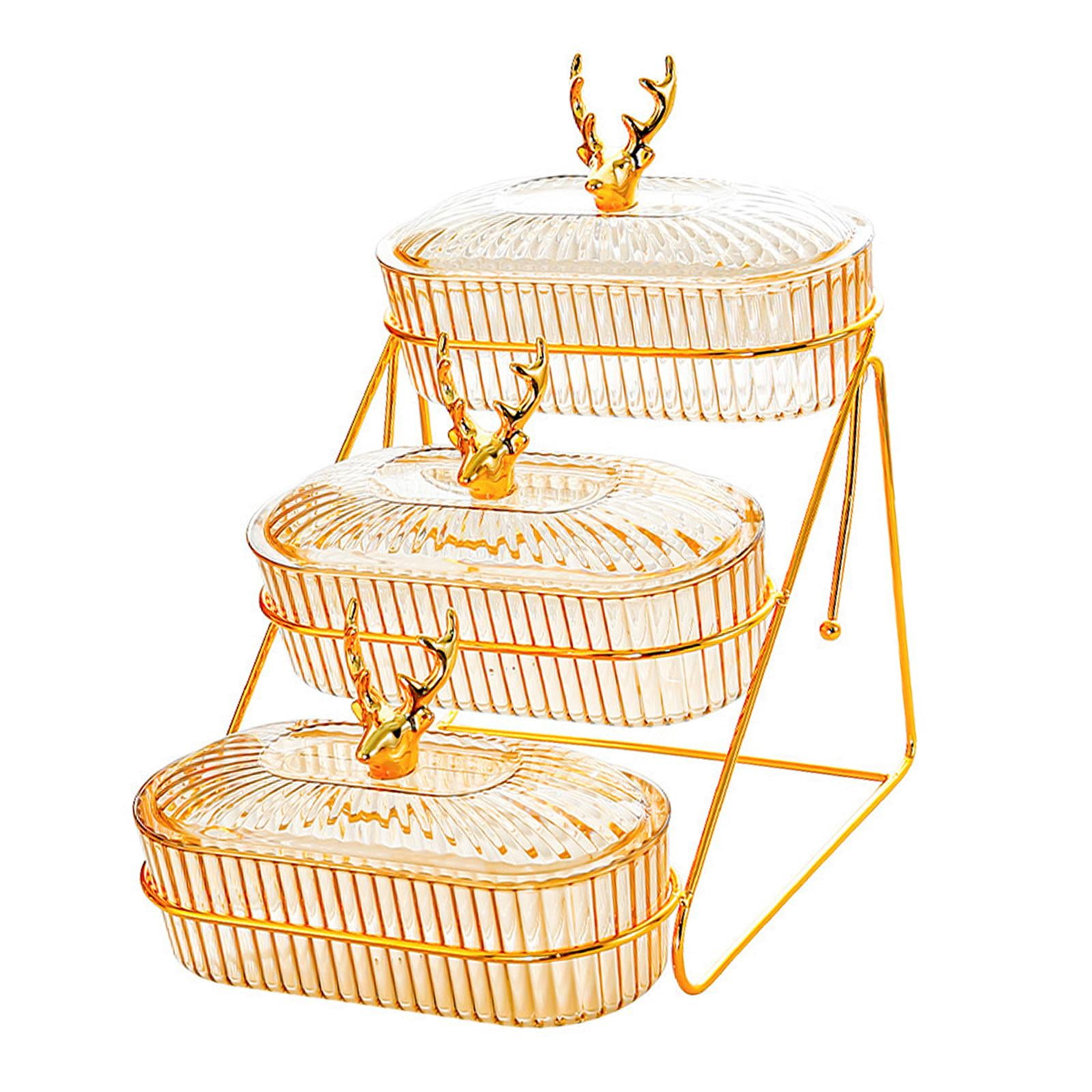 Dualoai Dried Fruit Dish Dessert Dividing Plate Serving Platter with ...