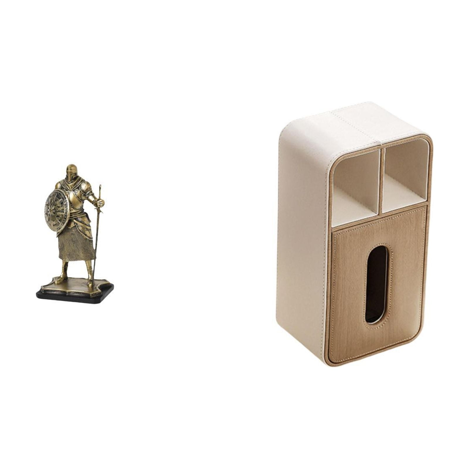 Dualoai European Knight Sculpture Tissue Dispenser Creative Figurine ...