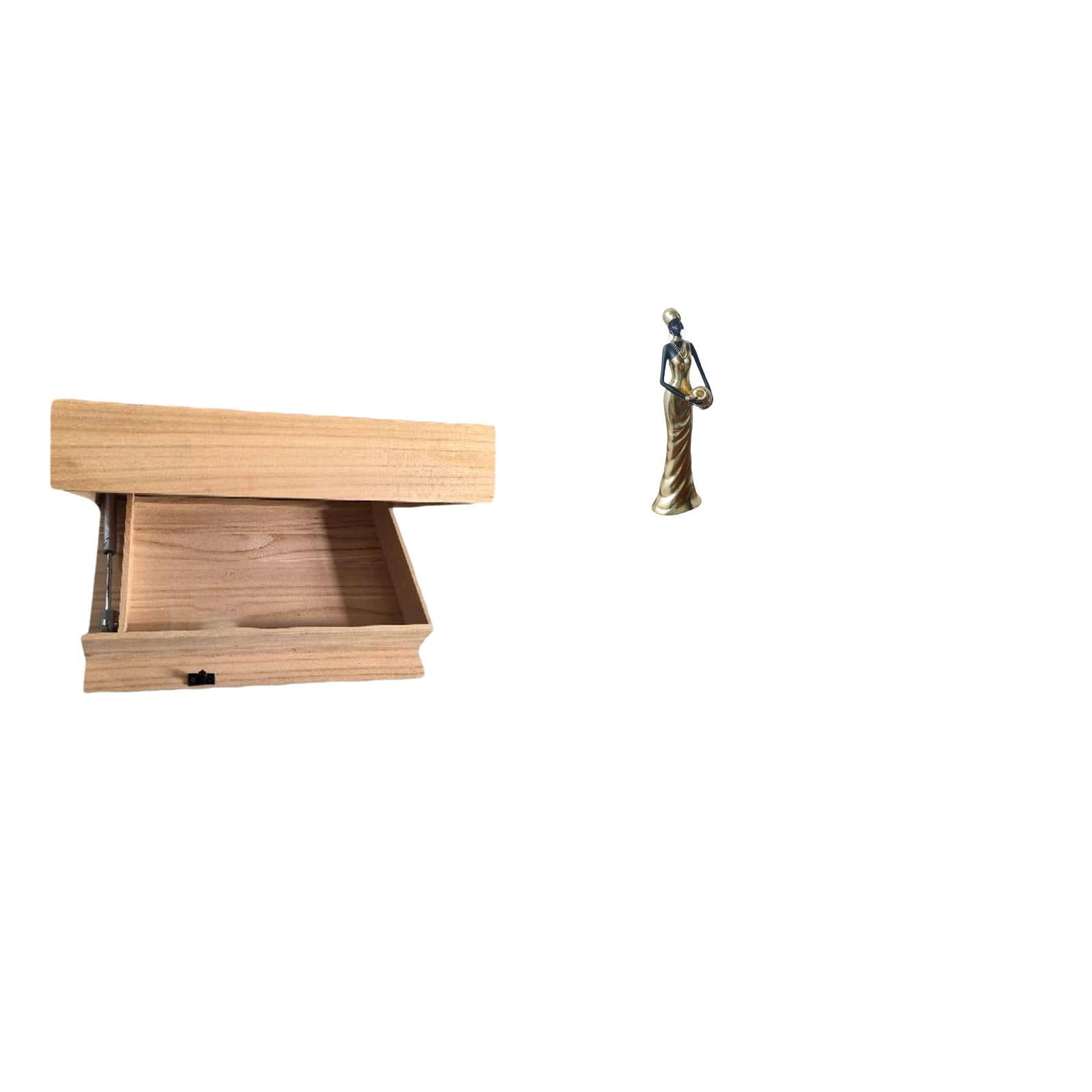 Dualoai Floating Shelf Wall Mounted Drawer with Compartment Easy ...