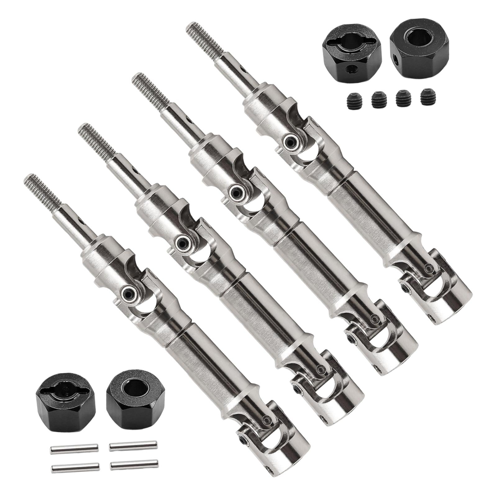 Dualoai Front And Rear Universal Drive Shaft Parts, Mounting Coupler, RC Metal CVD Drive Black ...