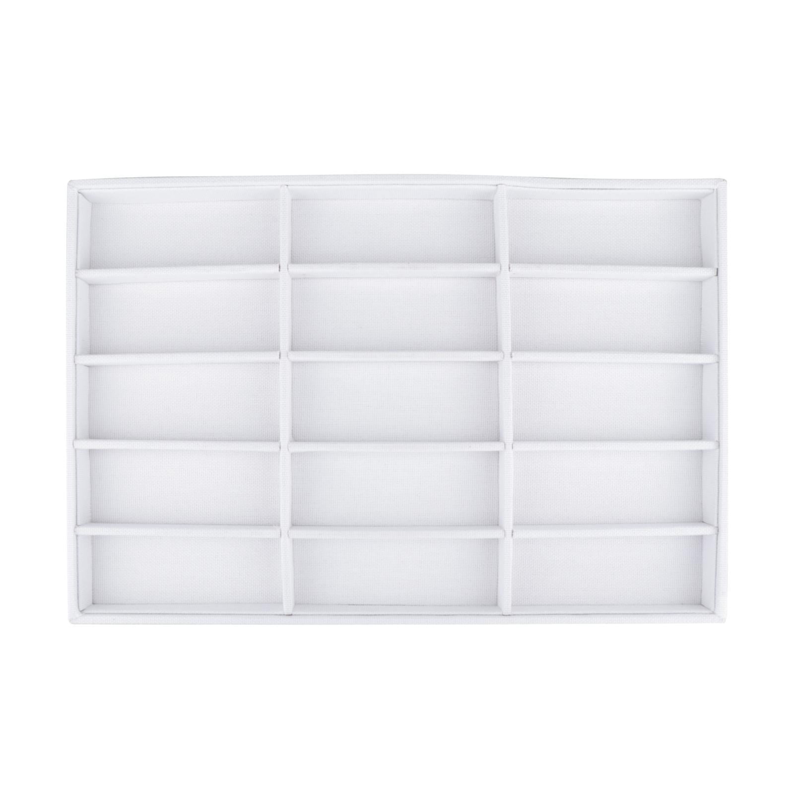 Dualoai Glasses Display Tray 15 Grid Eyewear Storage Box for Showcase ...
