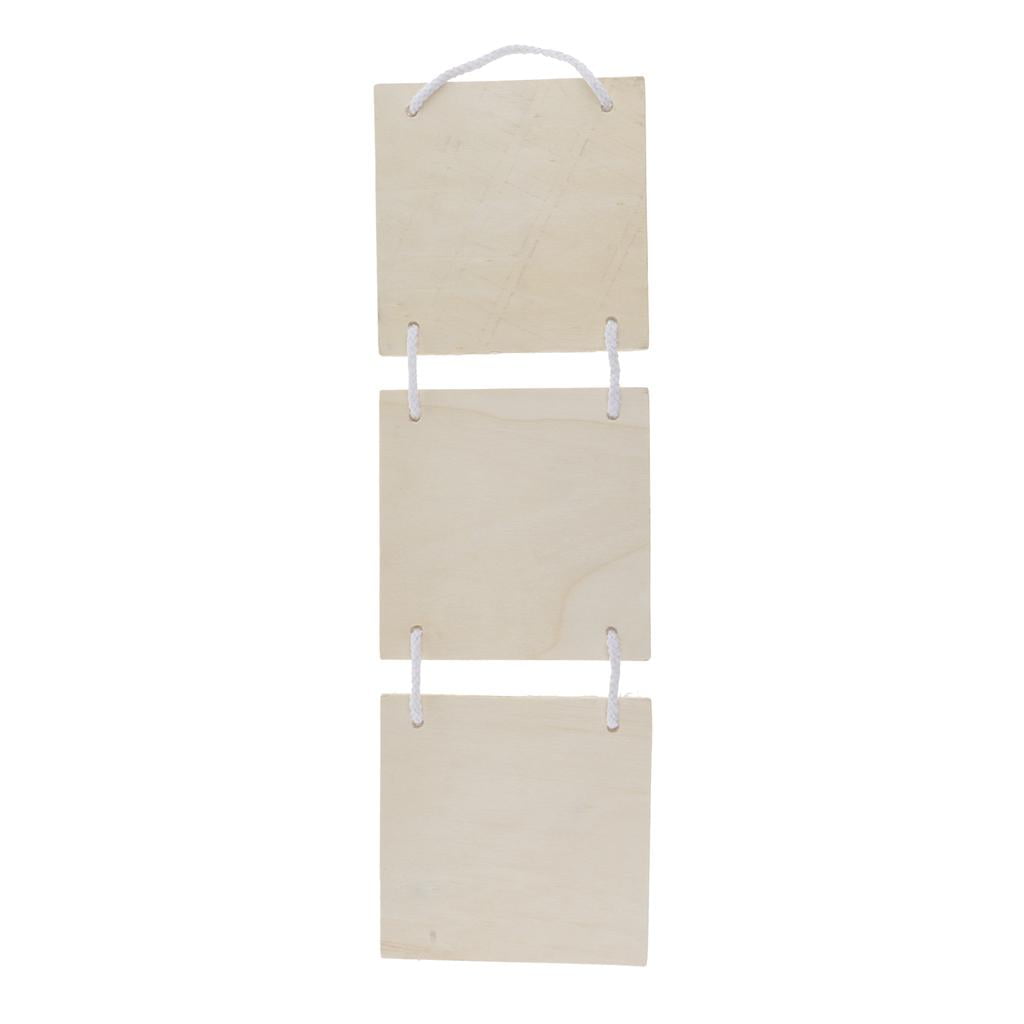 Dualoai Hanging MDF Wooden Plaque Rectangle Rustic Signs for DIY Tree ...