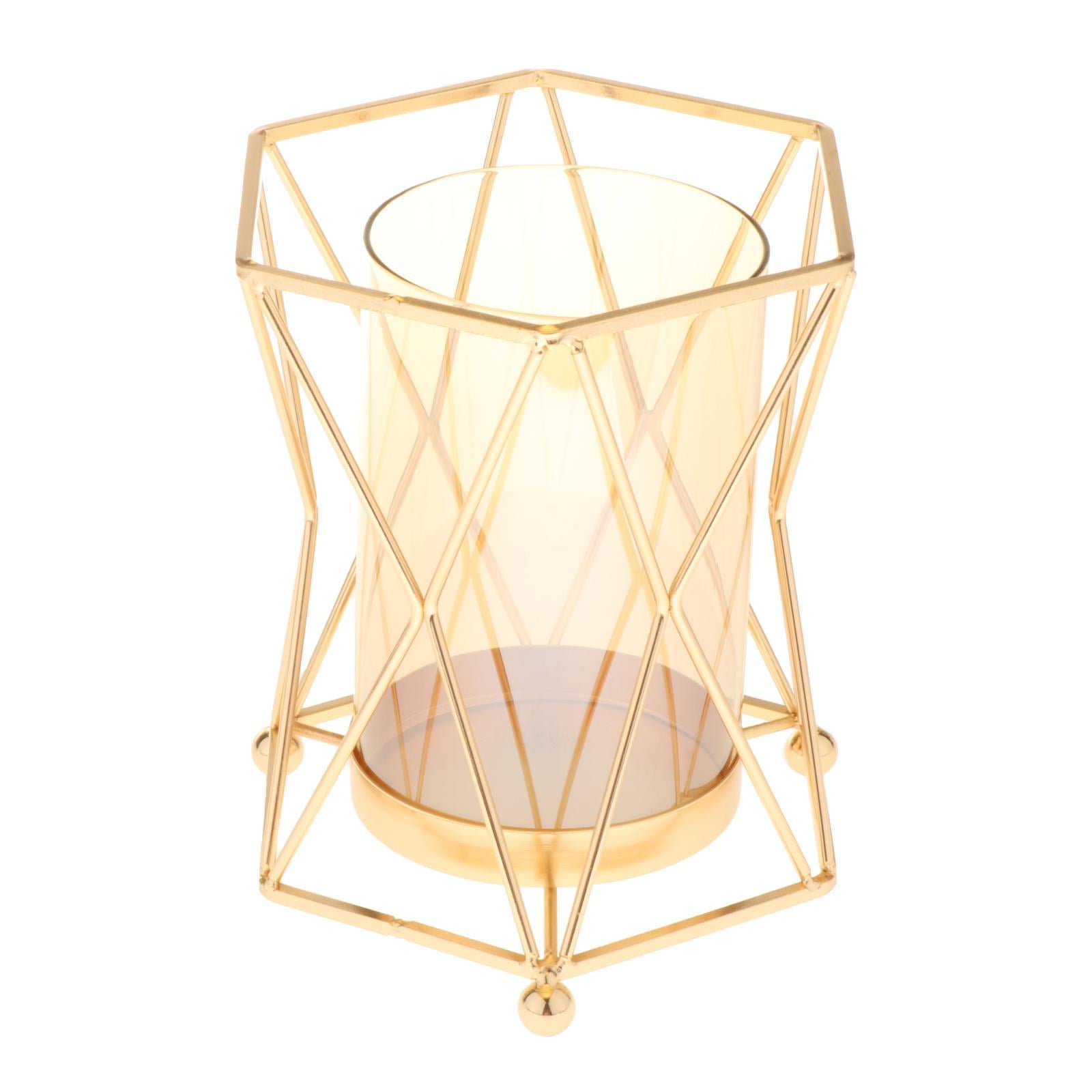 Dualoai Hollow Out Geometric Tea Light Candle Holders Home Table ...