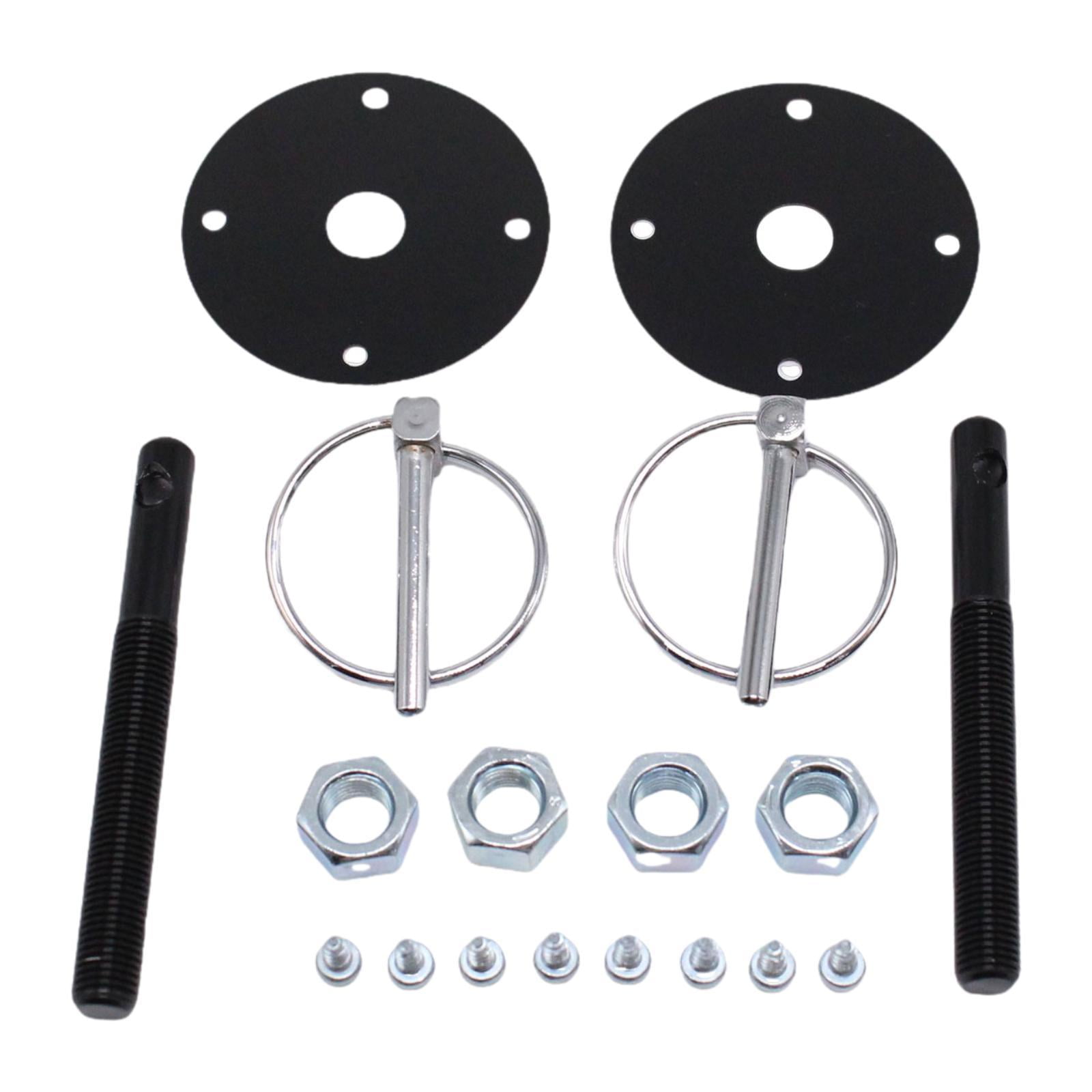 Dualoai Hood Pin Set Aluminum Alloy Flip over Pins for Race Sport Cars ...