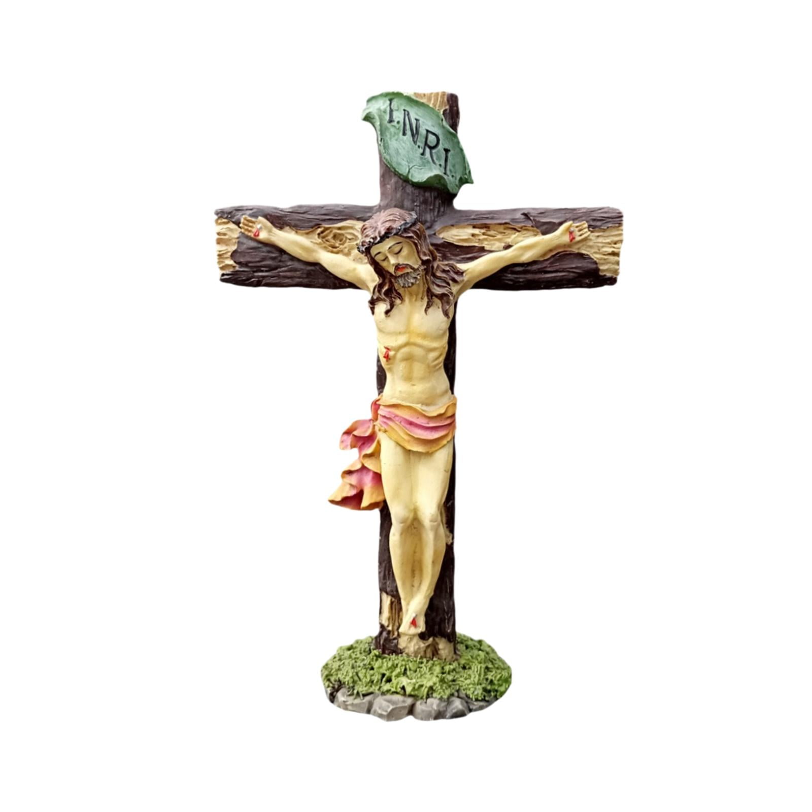 Dualoai Jesus Crucifix Crosses Figurine Catholic Crucifix Wall Cross ...