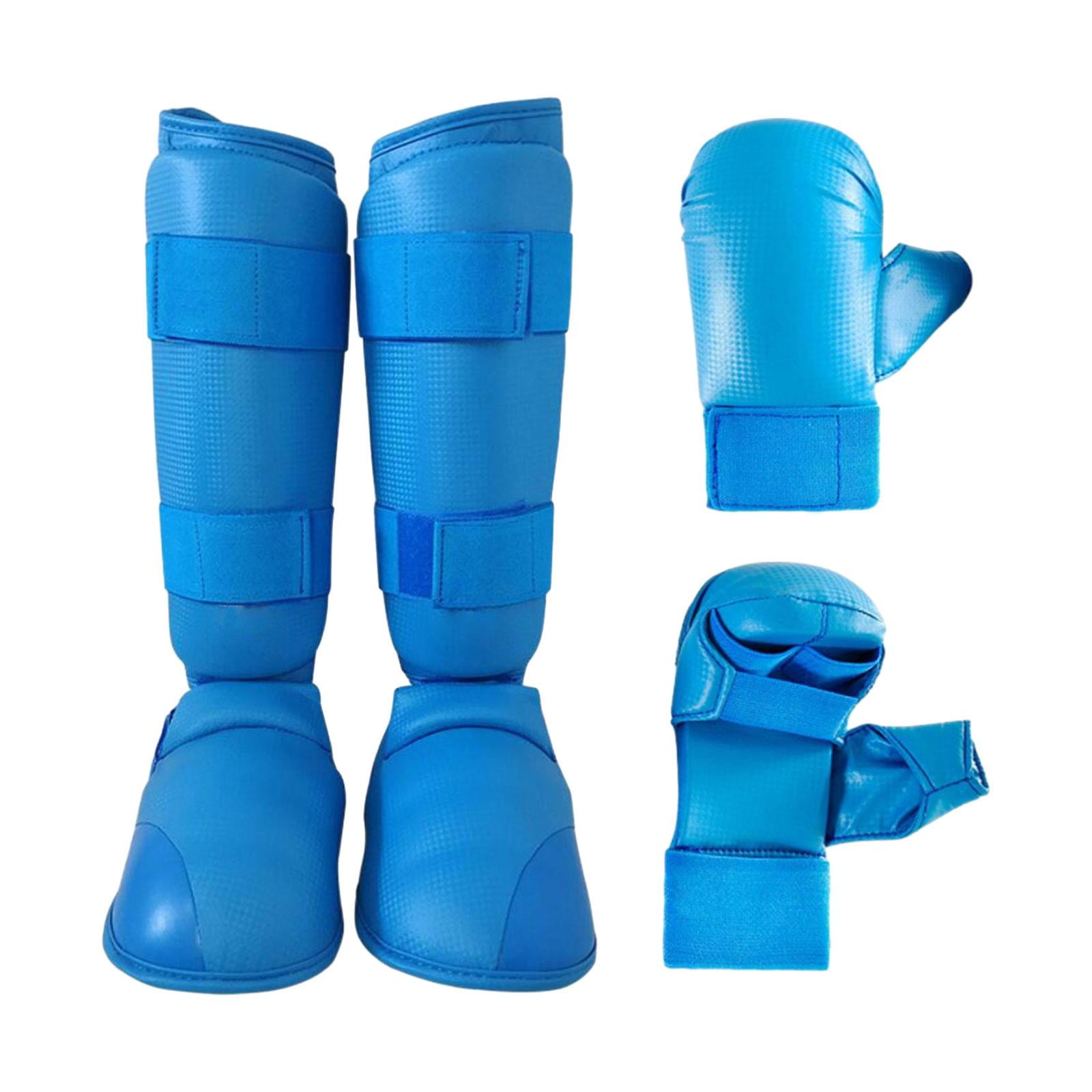 Dualoai Karate Sparring Gear Set Boxing Gloves Shin Guards Boxing ...