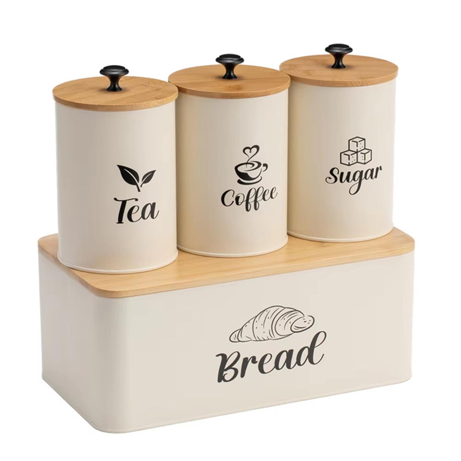 Dualoai Kitchen Canisters Set Kitchenware Sturdy Rustic Portable Metal ...