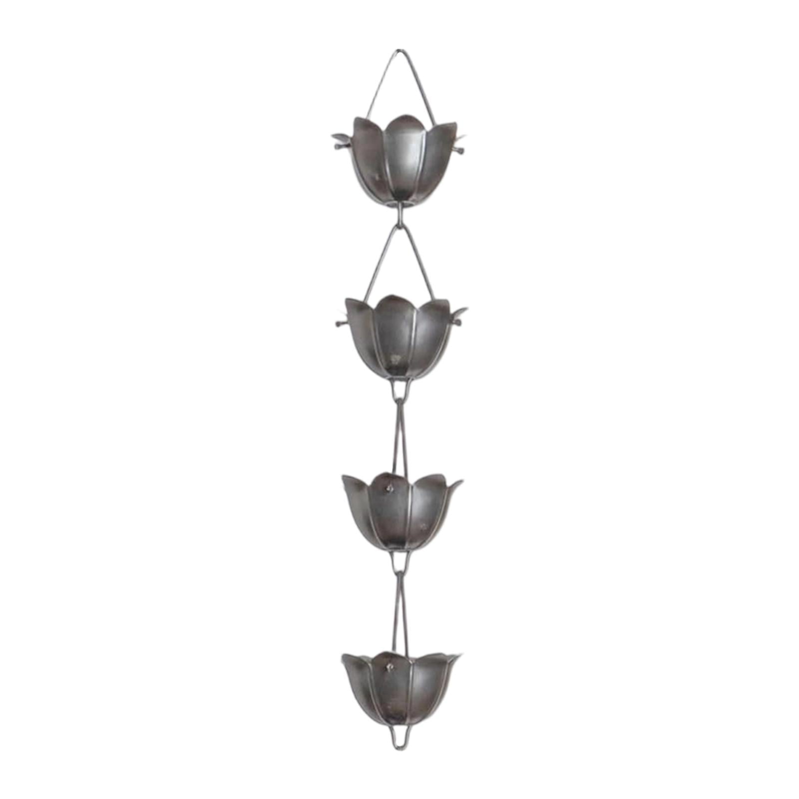 Dualoai Lotus Rain Chain for Gutters Decor Rainwater Diverter for ...