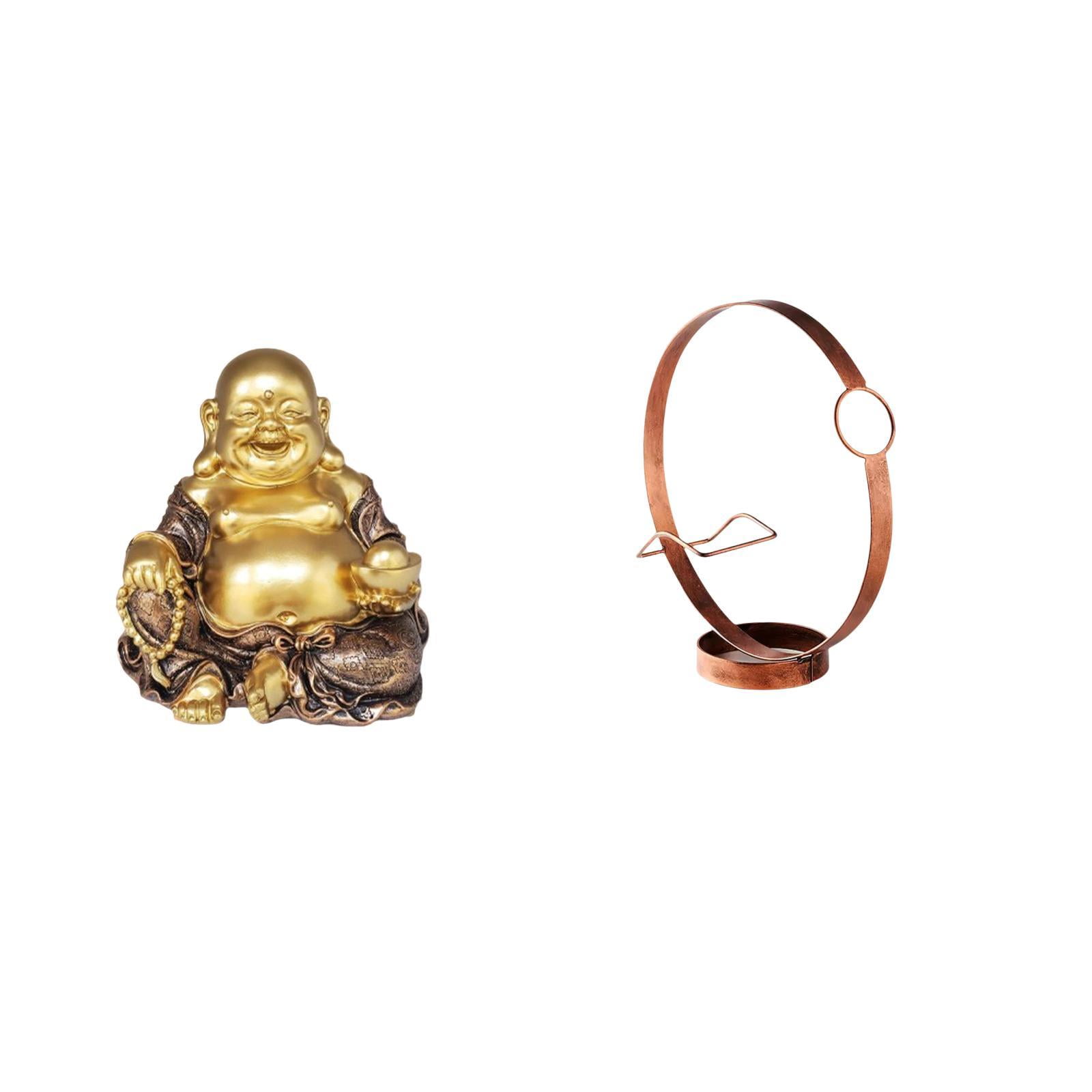 Dualoai Maitreya Buddha Sculpture Wine Bottle Holder Buddhist Feng Shui ...