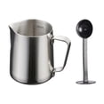 Dualoai Milk Coffee Frothing Jug Garland Cup with Scale 350ML Measuring ...