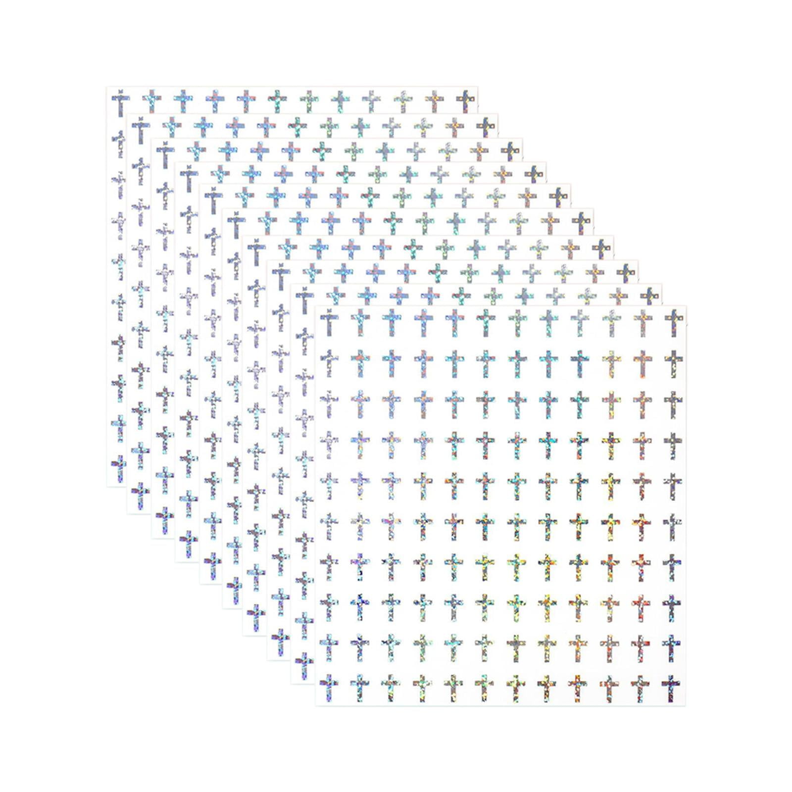 Dualoai Mini Cross Stickers Decals Decoration Christian Self Sticky ...
