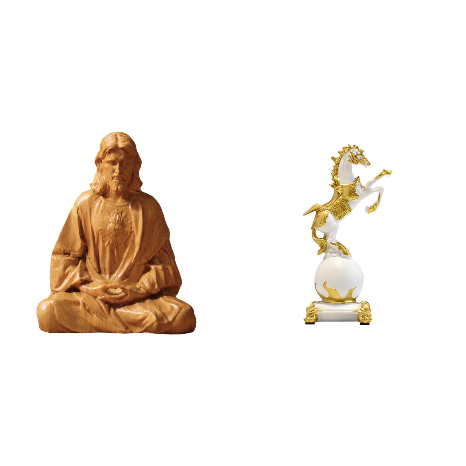 Dualoai Modern Catholic Figurine Statue Collection Sacred Heart Animal ...