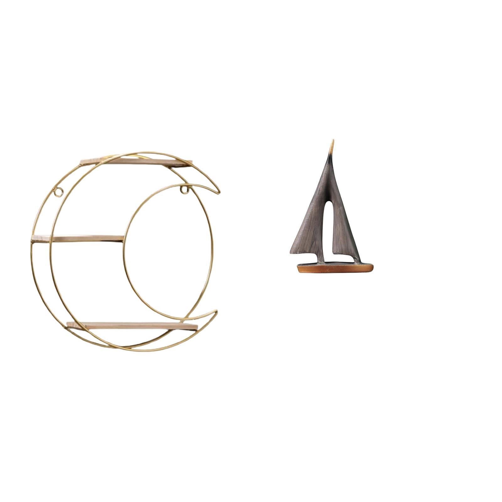 Dualoai Modern Multifunctional Wall Mounted Shelf with Sailing Boat ...