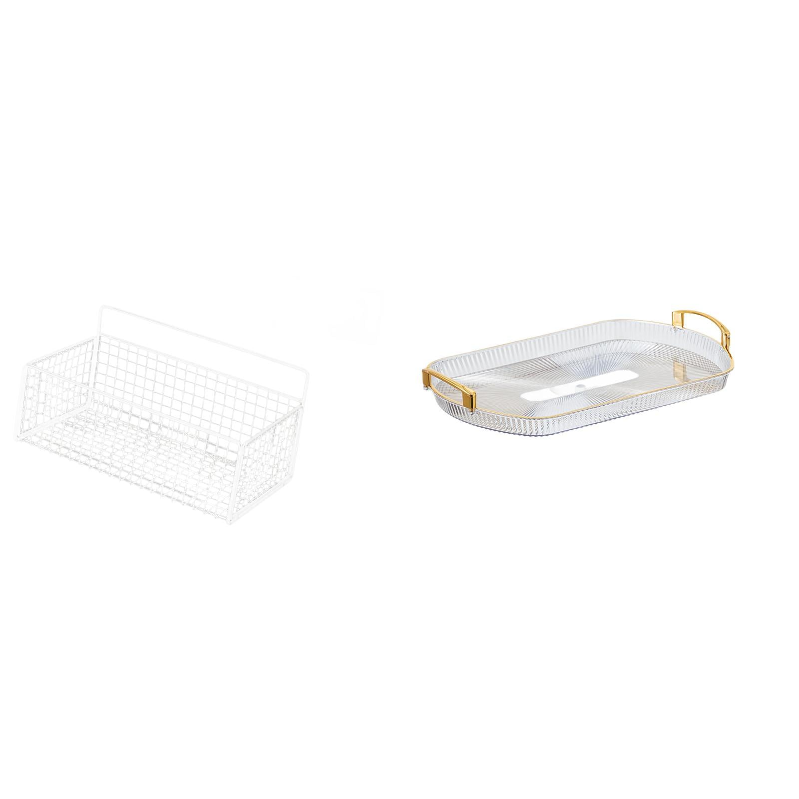 Dualoai Nordic Rectangle Vanity Tray Organizer for Dining Room Office ...