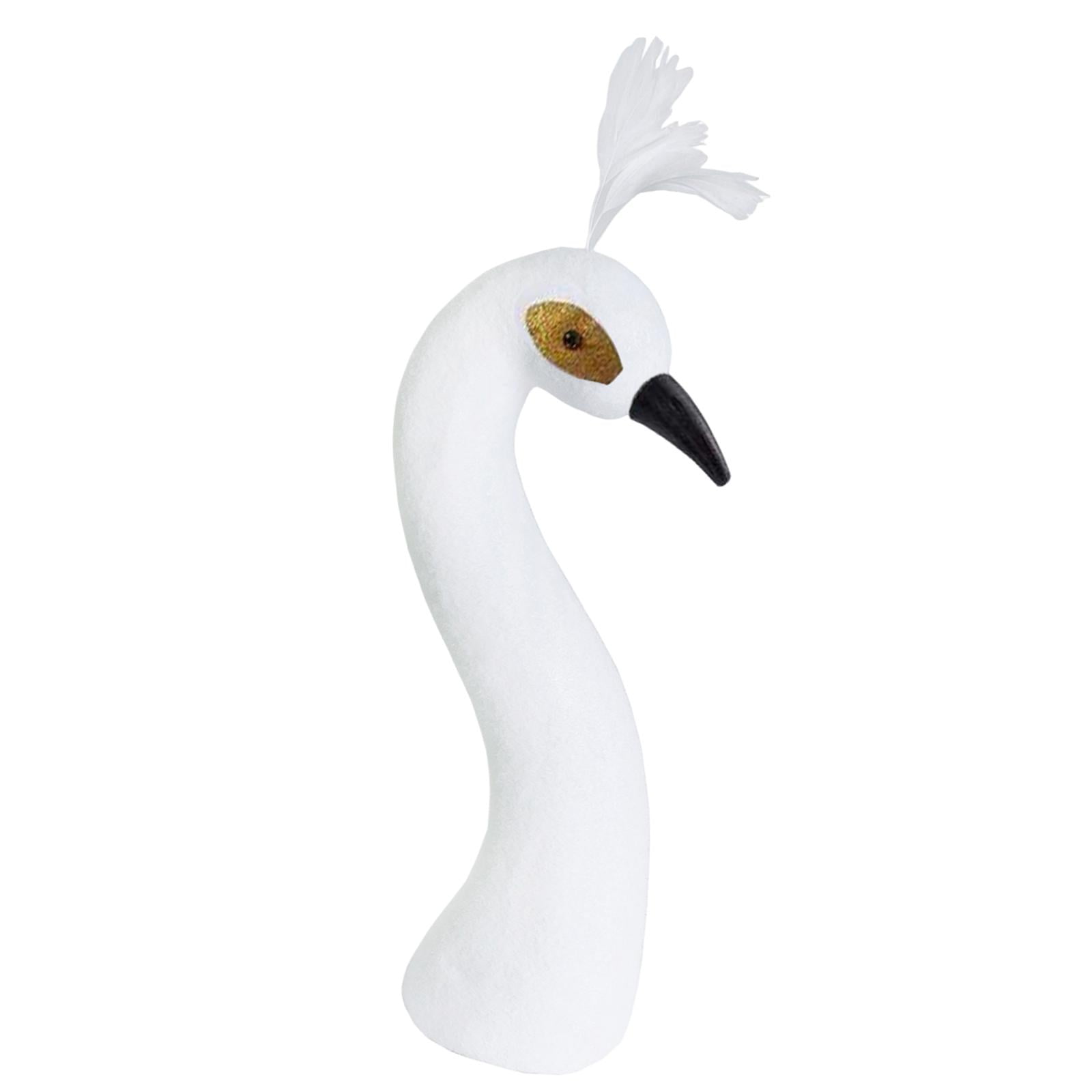 Dualoai Peacock Mannequin Head Floral Arrangement Decor Home Decor for ...