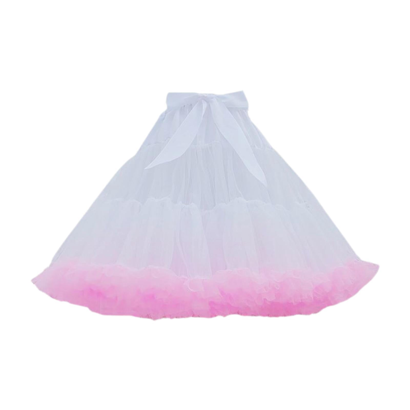 Dualoai Petticoat 45cm Elastic Fashion Crinoline for Cosplay Costume ...