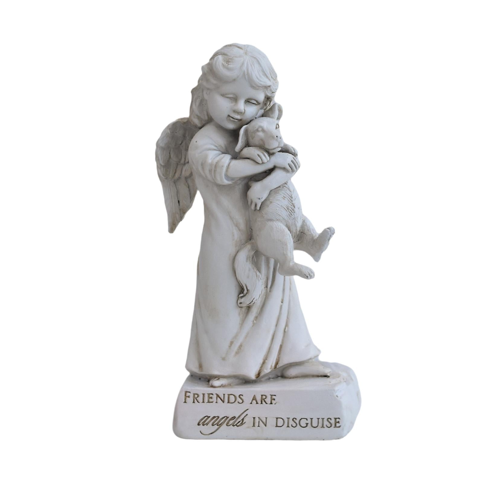 Dualoai Praying Angel Figurine Character Sculpture for Bedroom Cabinet ...
