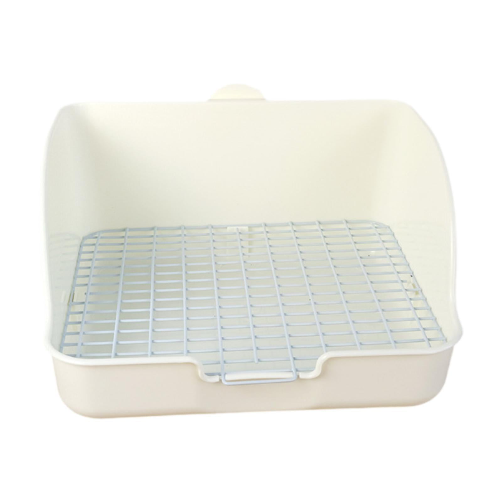 Dualoai Rabbit Litter Box Potty Trainers Pee Pan Tray Corner Toilet Box ...