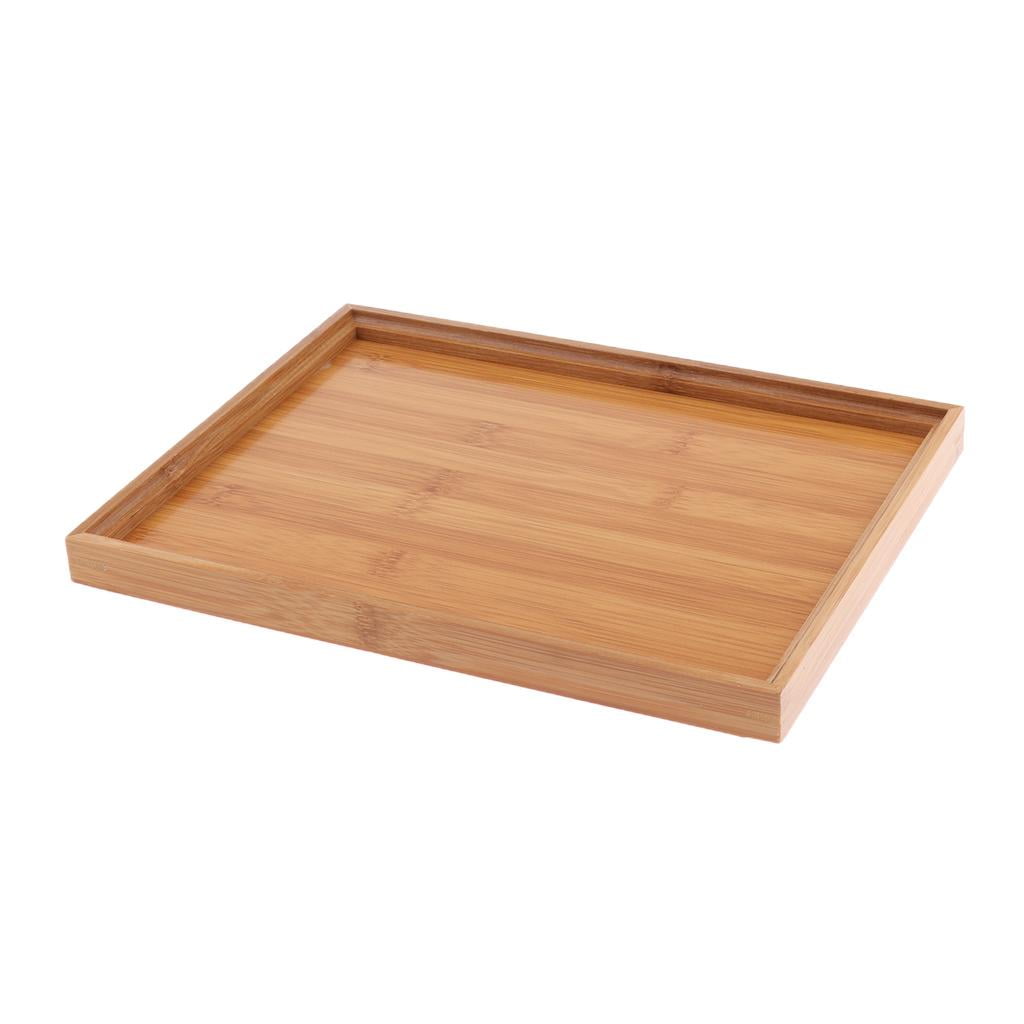 Dualoai Rectangular tray made of wood, fruit snack plate, wooden plate ...