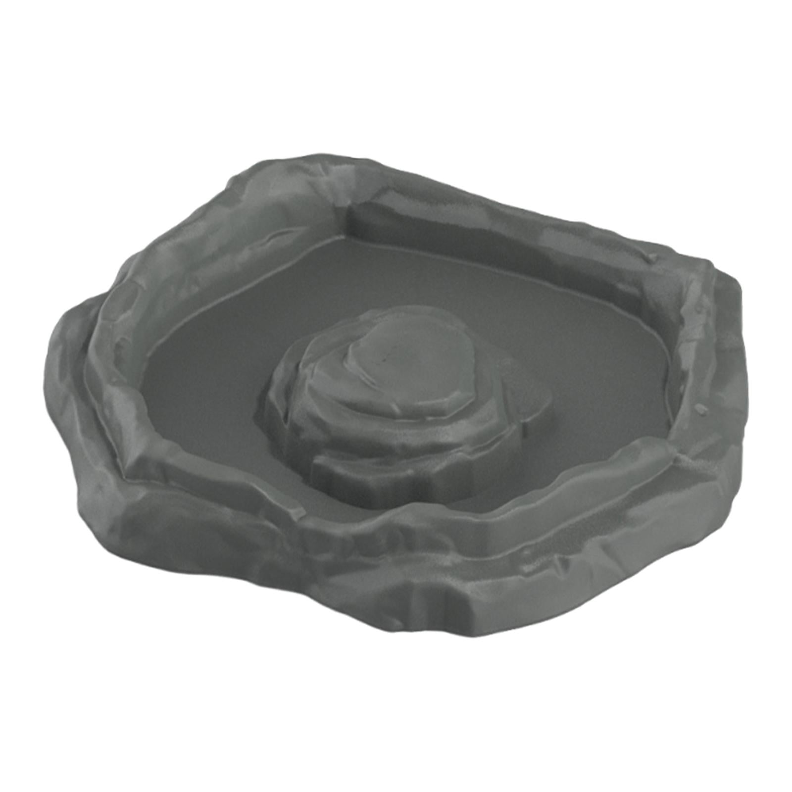Dualoai Reptile Bathing Dish Pool Feeder Corner for Tortoises Semi ...