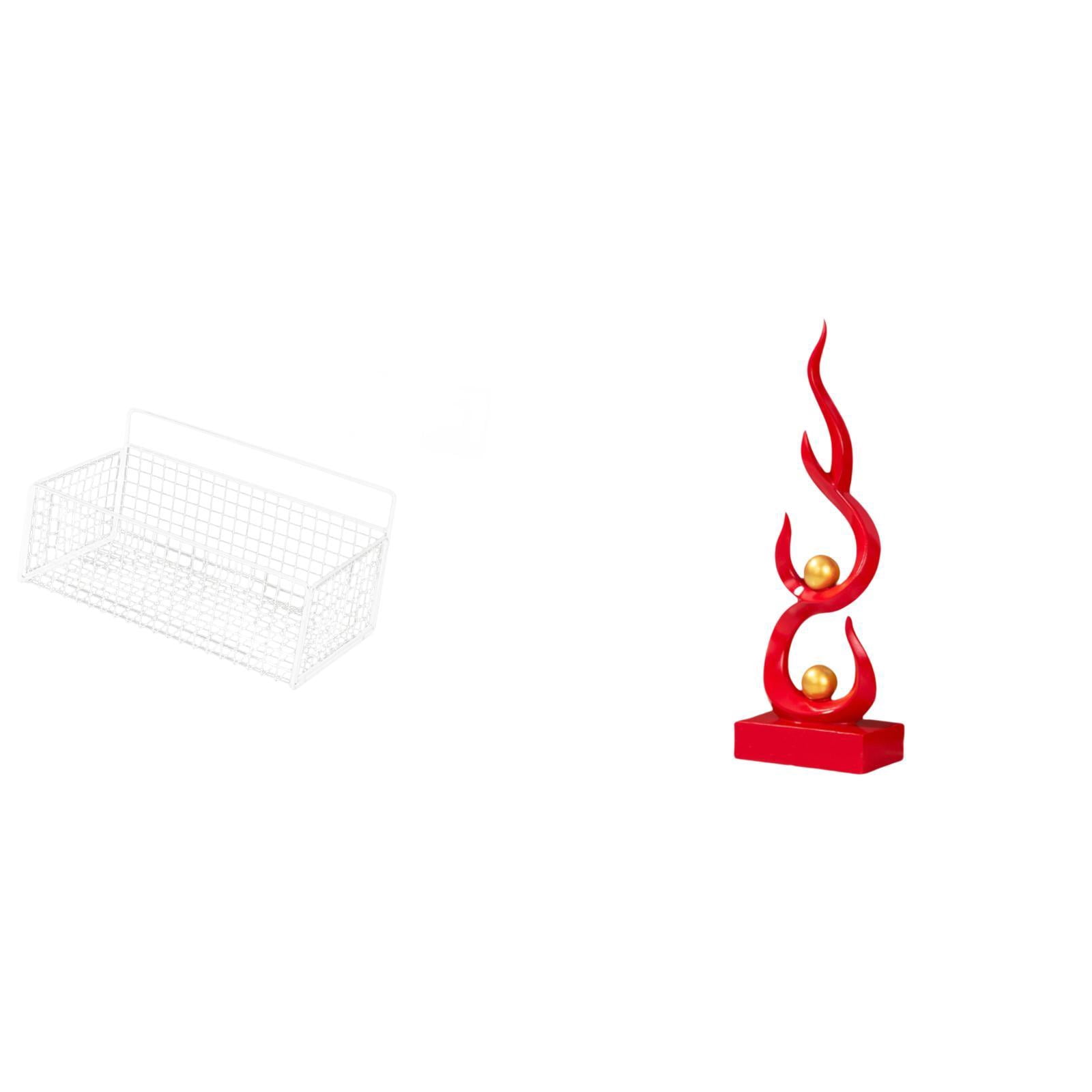 Dualoai Resin Flame Figurine Abstract Fire Statue Modern Sculpture ...