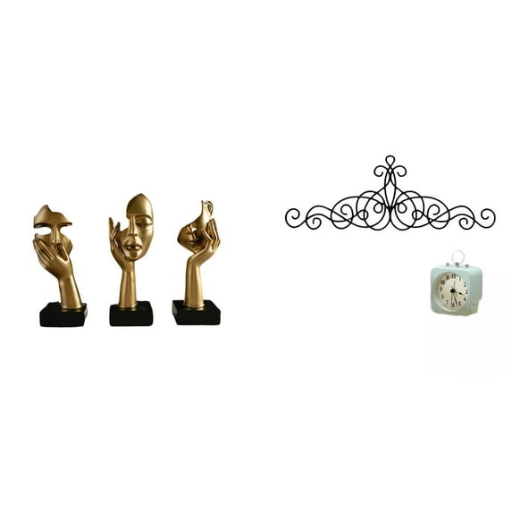 Dualoai Resin Thinker Statues Tabletop Abstract Art Sculptures Scroll ...