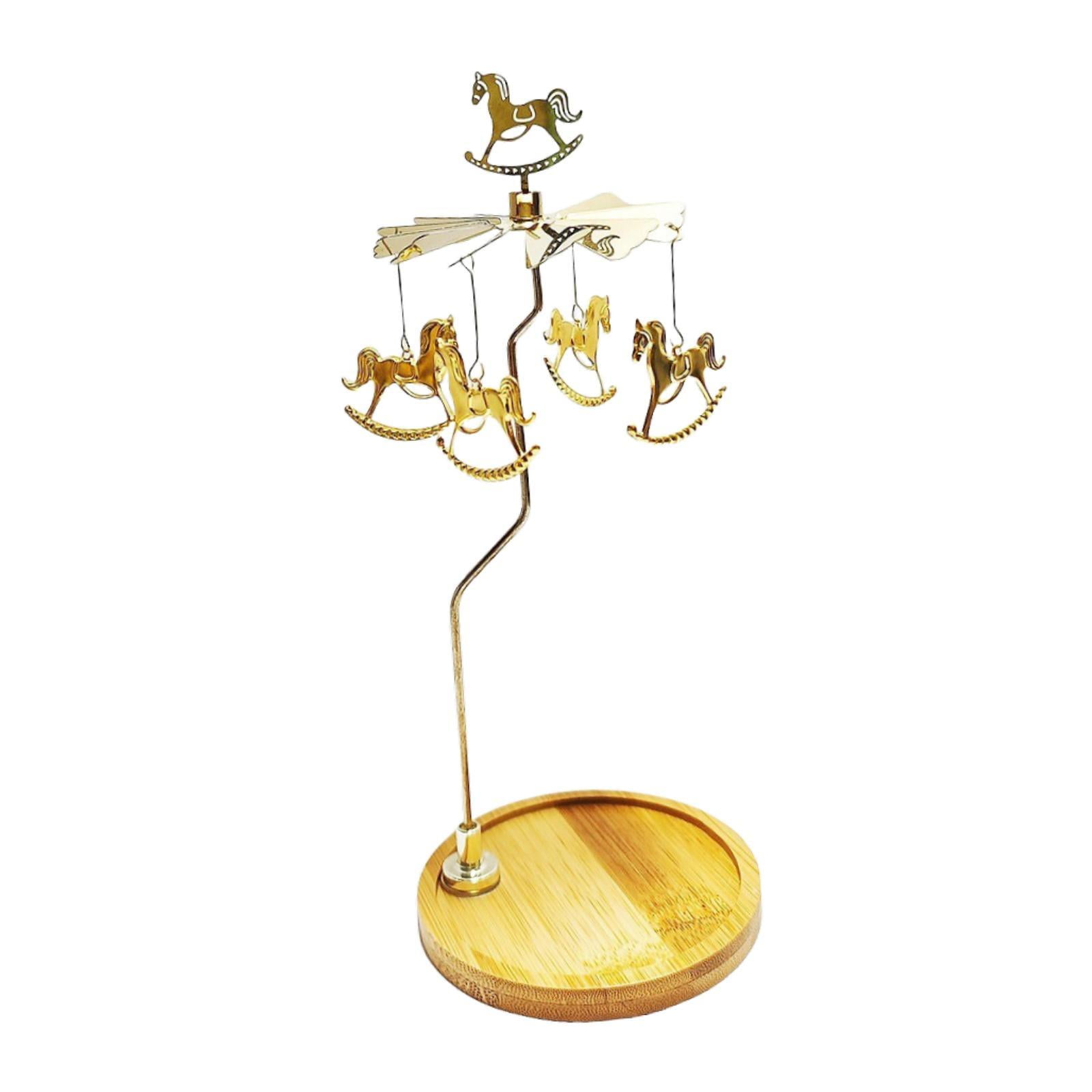 Dualoai Rotary Candle Holder Centerpiece with Tray for Thanksgiving ...