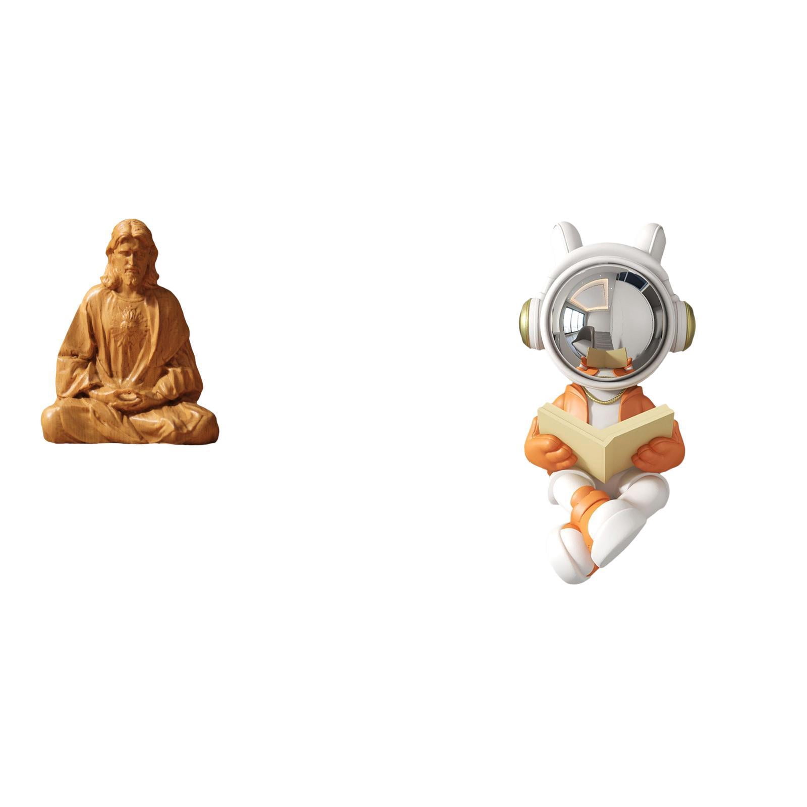 Dualoai Sacred Heart Jesus Astronaut Statue Collectible Figurine ...