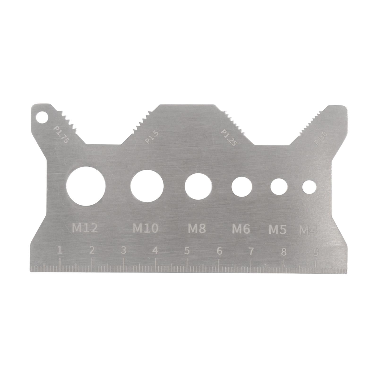 Dualoai Screw Gauge Thread Checker with Clear Scale Stable Aluminum ...