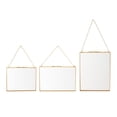 Dualoai Set 3 Pieces Metal Glass Double Sided Hanging Photo Picture ...