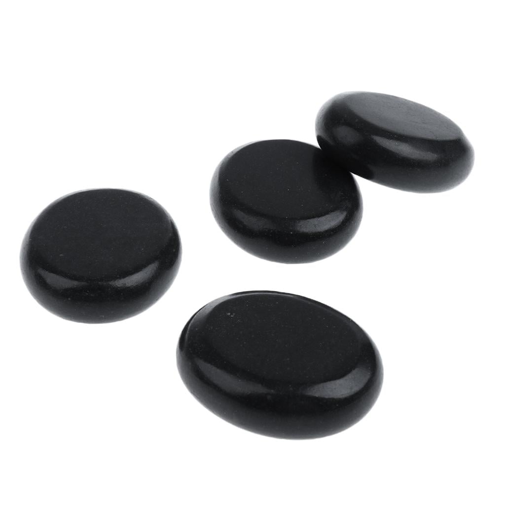 Dualoai Set 4x Massage Stones Natural Basalt Warmer Rocks Spa Guasha ...