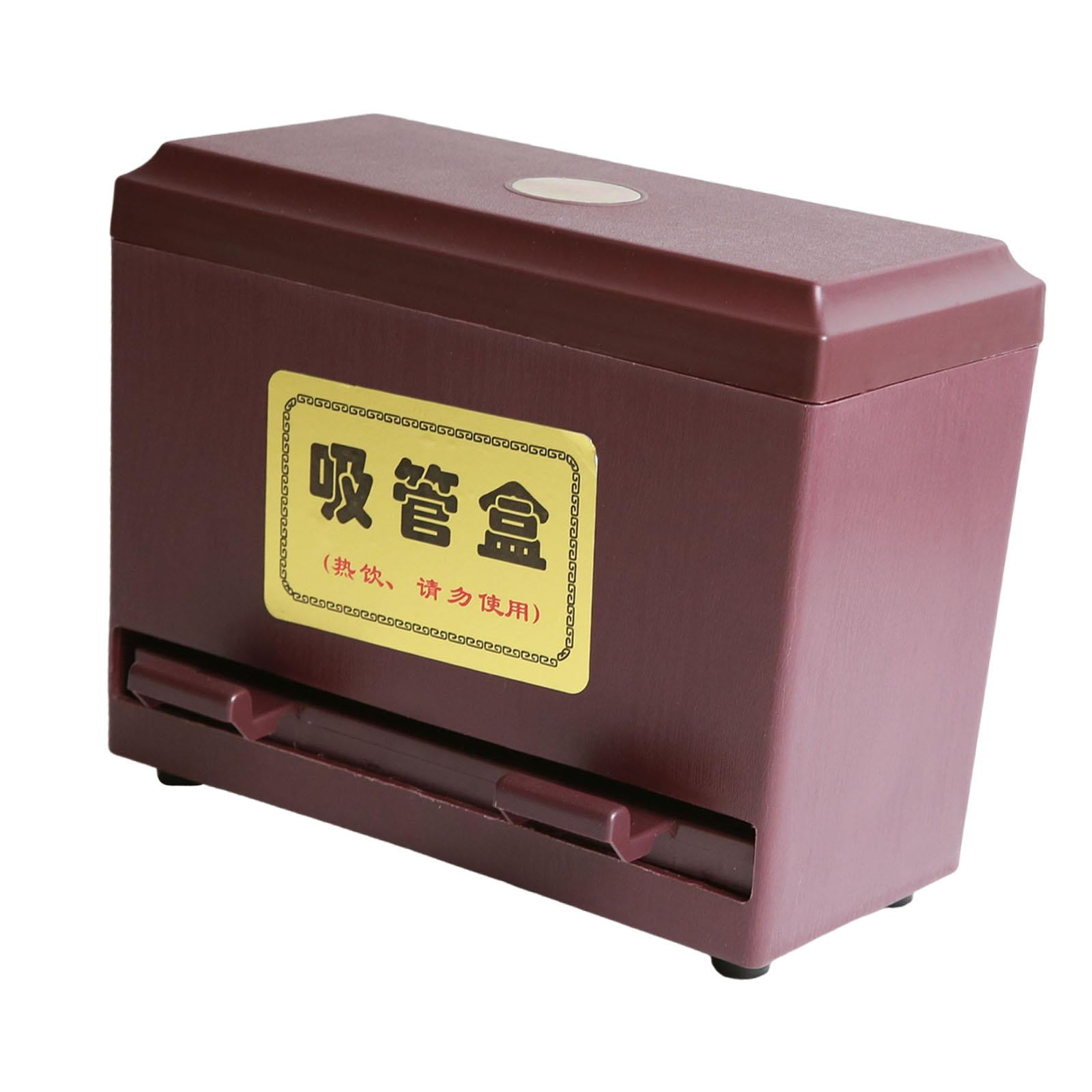 Dualoai Straw Dispenser Storage Box for Coffee Shop Dining Room Fast ...