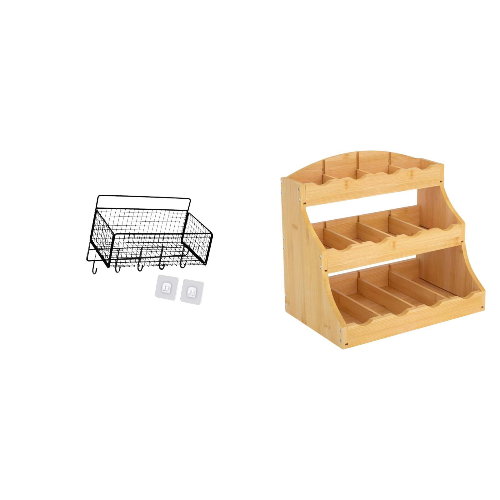 Dualoai Tea Bag Seasoning Organizer Rack Coffee Bar Pod Holder ...