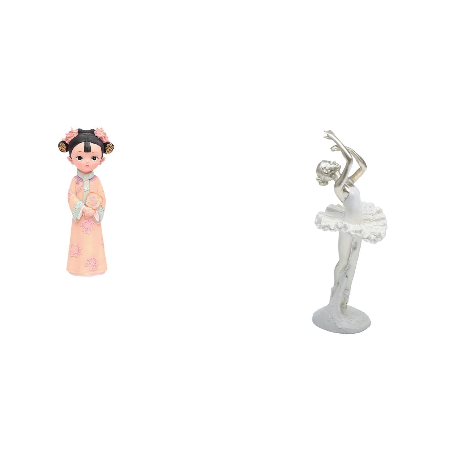 Dualoai Traditional Chinese Ancient Girl Resin Statue Sculpture and ...