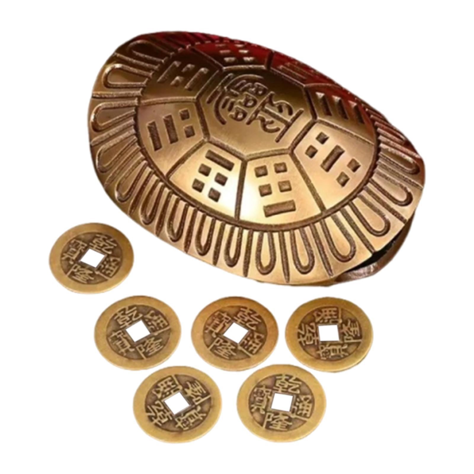 Dualoai Turtle Shell Figurine Artwork Copper Ornaments for Shelf Tea ...