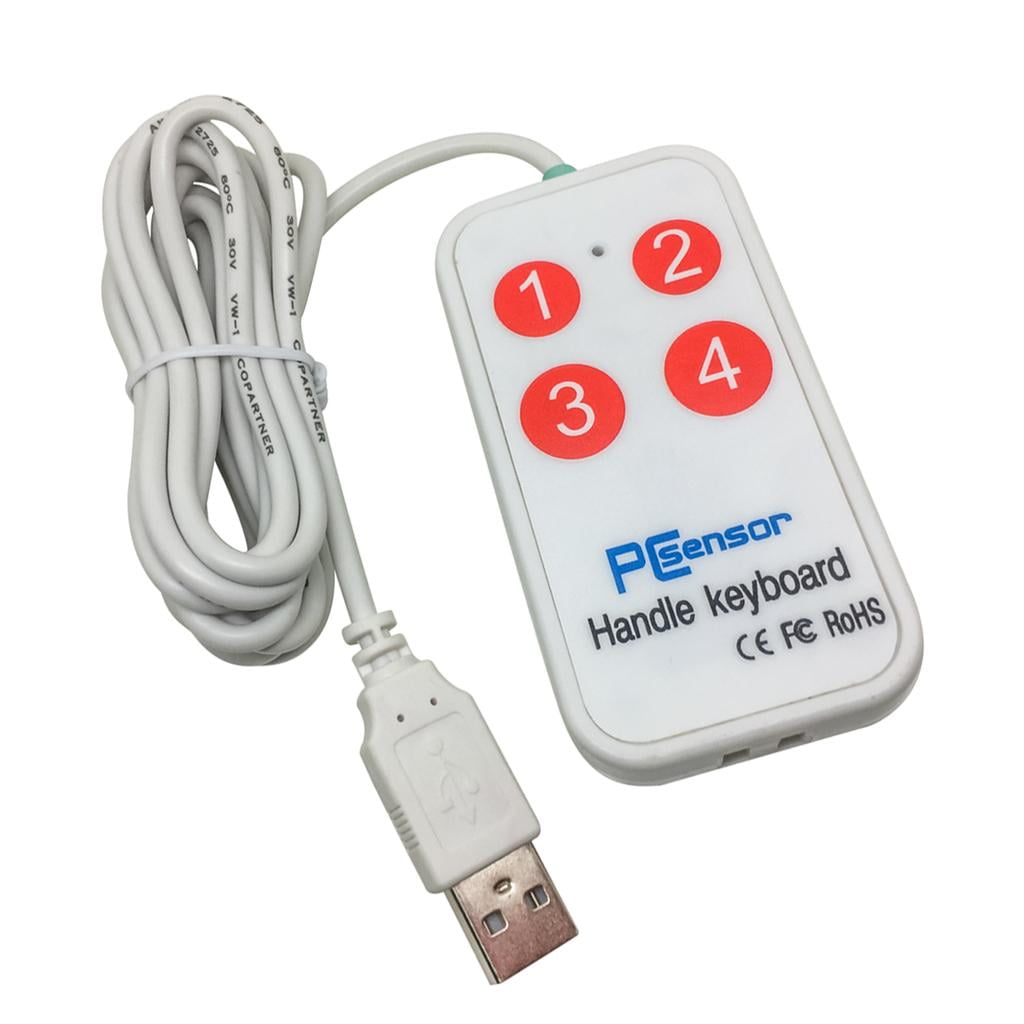 Dualoai Wired Keyboard USB Interface 4 Keys Keyboard for Game Laptop ...