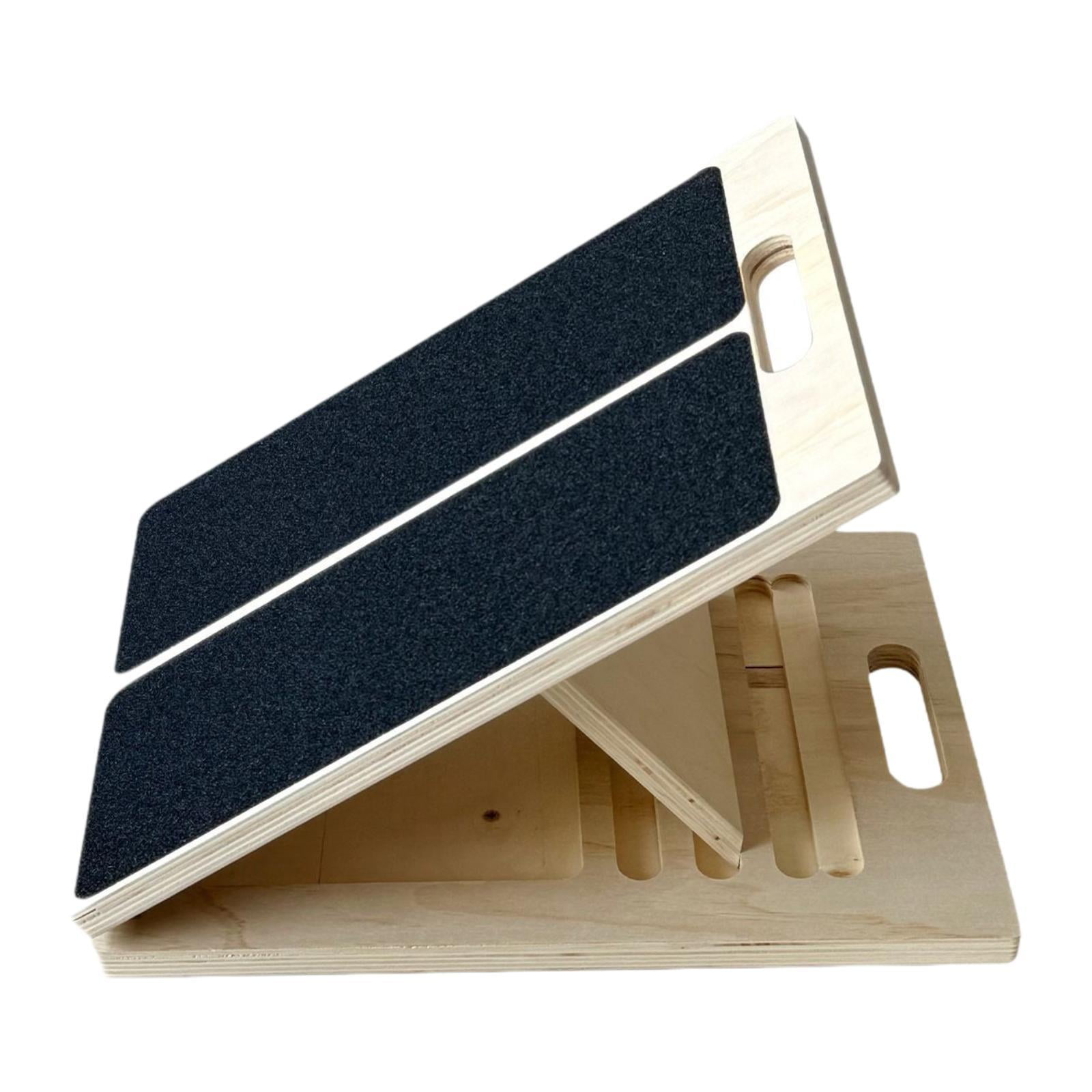 Dualoai Wooden Slant Board Incline Board for Feet Portable Anti Slip ...