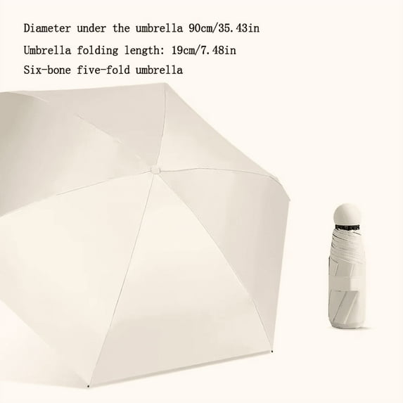 Dualuse Capsule Umbrella Portable Mini Rainproof Wind-resistant Sun ...