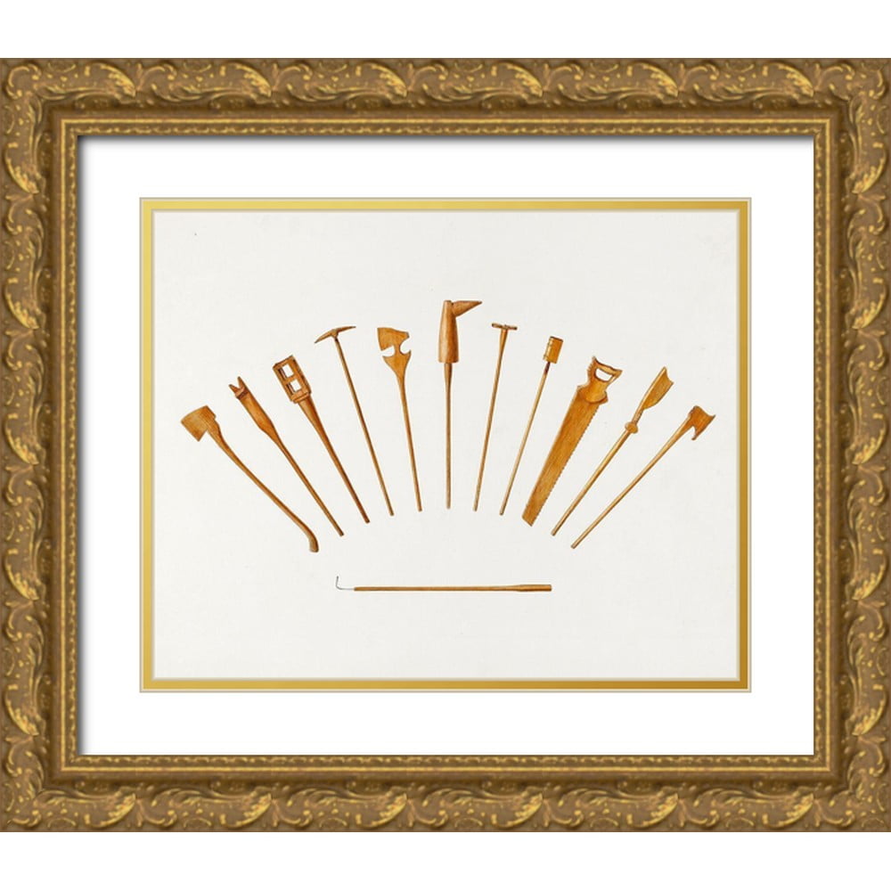 Duany, Hester 32x26 Gold Ornate Wood Framed with Double Matting Museum ...