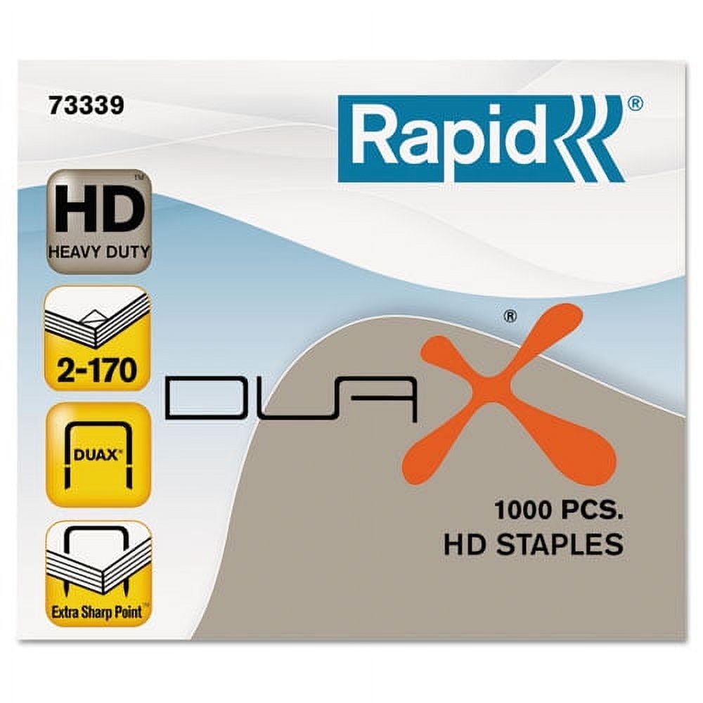 Duax Heavy-Duty Staples, 0.75" Leg, 0.5" Crown, Steel, 1,000 Staples ...