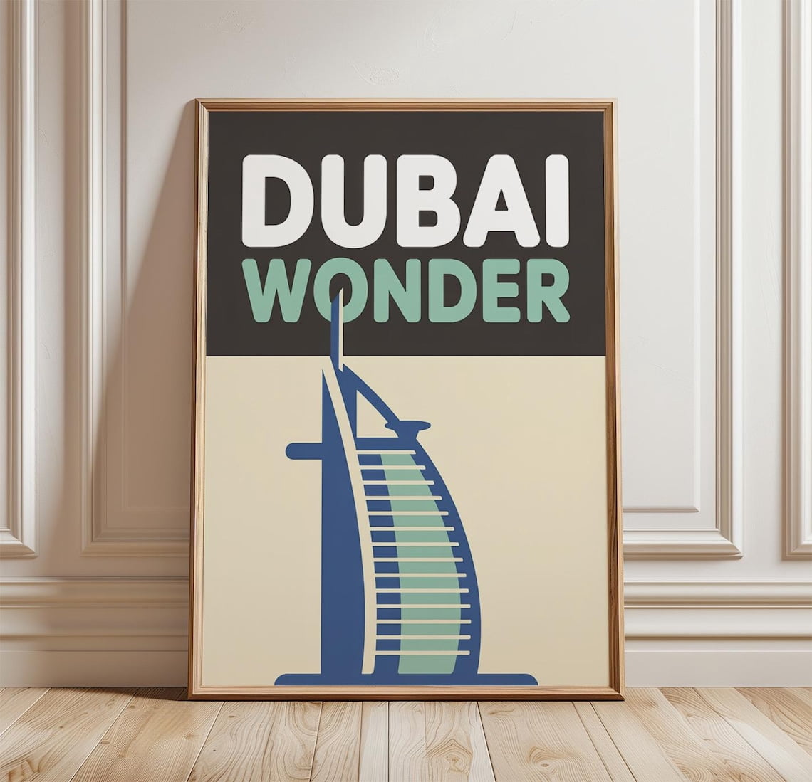 Dubai Burj Al Arab Travel Inspired City Illustration Minimalist ...